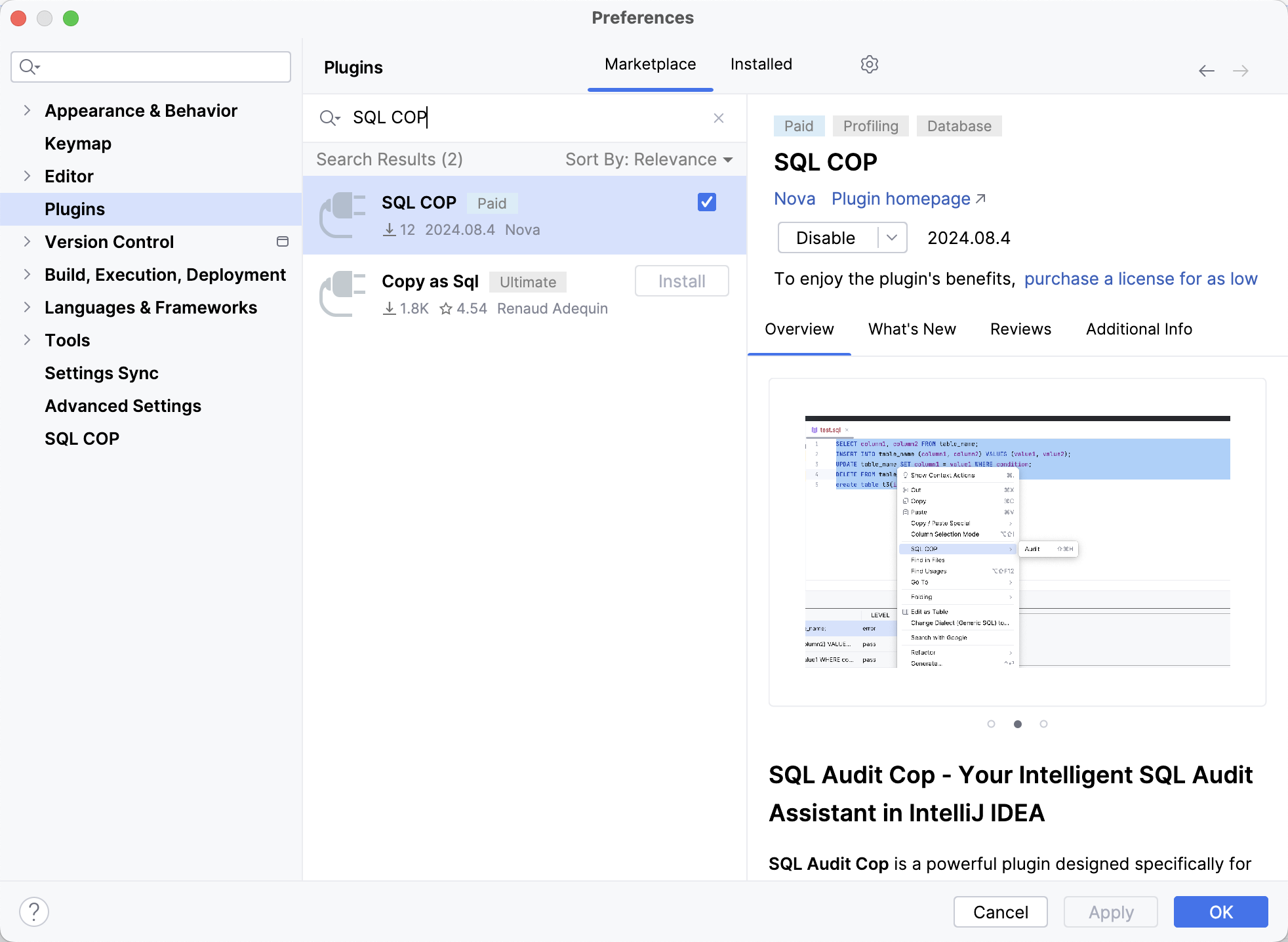 Sql Audit Cop Your Intelligent Sql Audit Assistant In Intellij Idea Sql Cop 5643